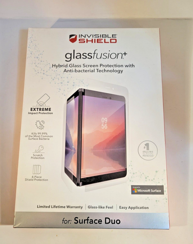 InvisibleShield GlassFusion+ for Microsoft Surface Duo (4 pc) Protector ...