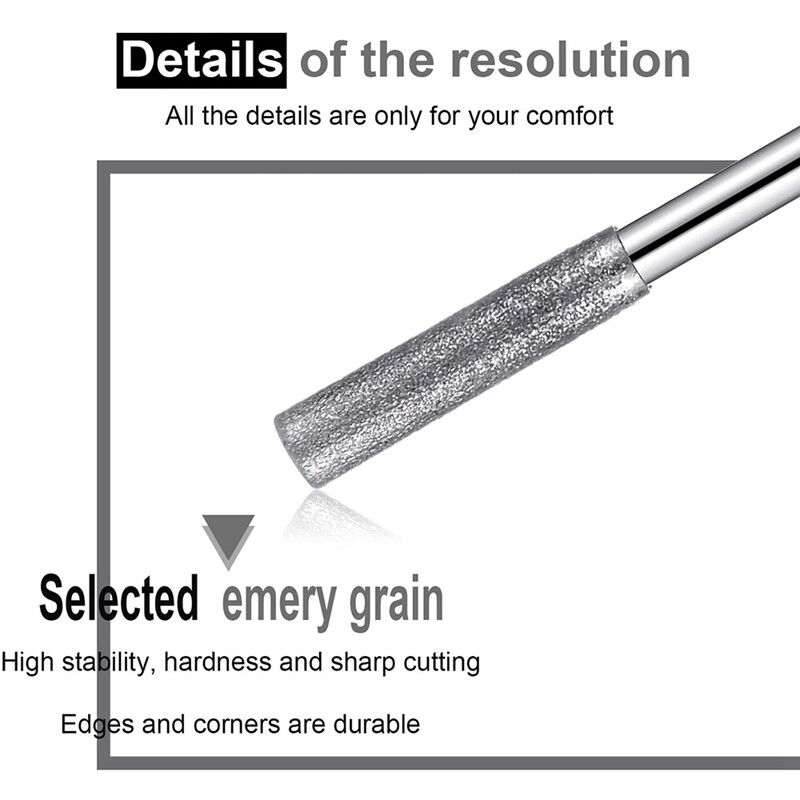 20 Pcs Chainsaw Sharpener Stone Diamond Coated Cylindrical Burr ...