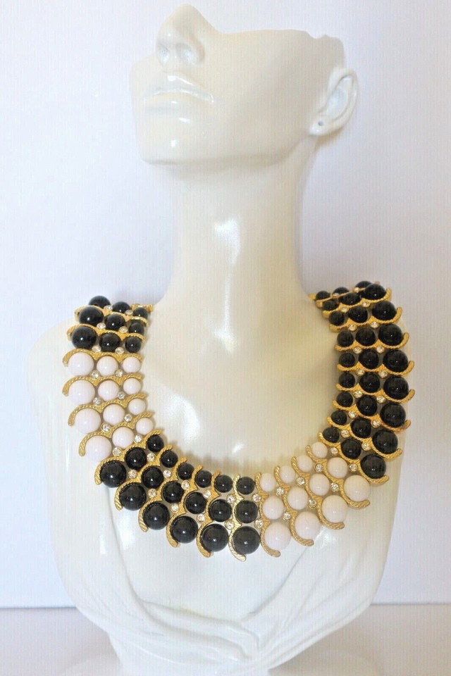 IMAN RHINESTONE BEADED EGYPTIAN STYLE CHOICE OF 6 COLORS COLLAR ...