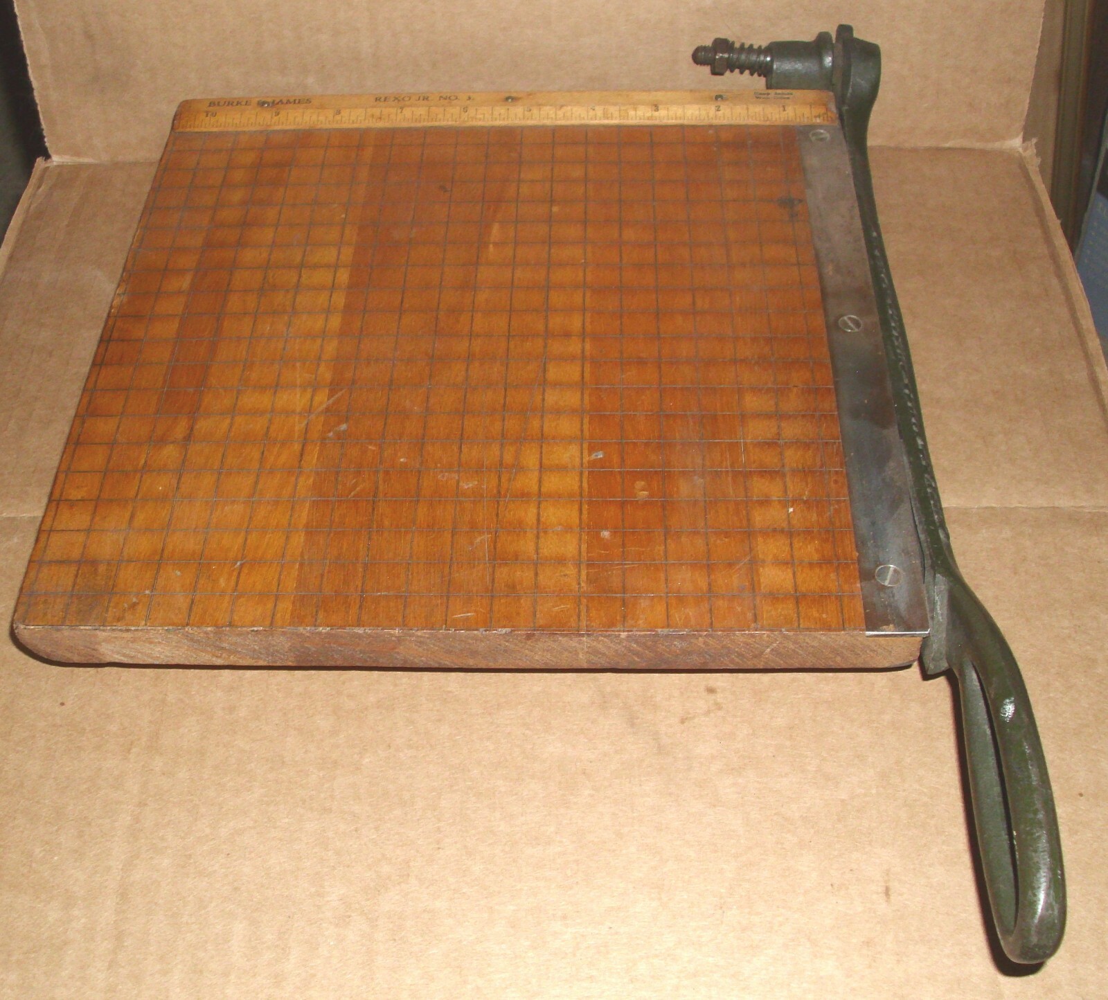 VINTAGE 1940's - 1950's BURKE AND JAMES REXO JR. NO.3 PAPER CUTTER LOOK ...
