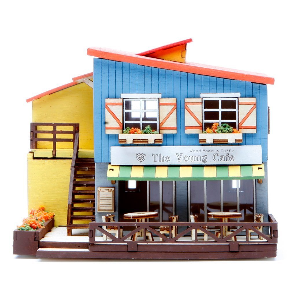 Desktop Wooden Model Kit Cafe in House by YOUNGMODELER for sale online ...