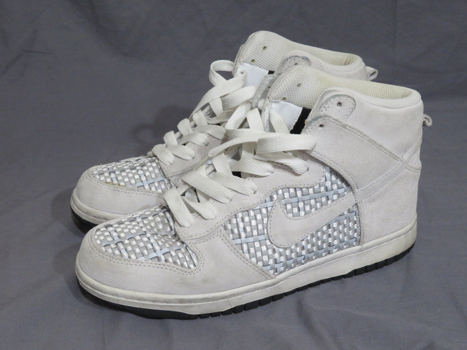 RARE! Nike Dunk High Top Premium Suede Woven Grey & S… - Gem