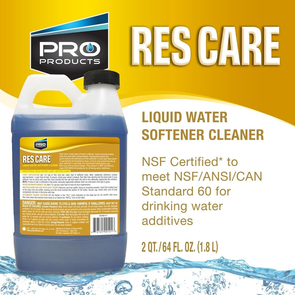 Professional 64 oz Liquid Water Cleaner for Hard Water Systems – Easy ...