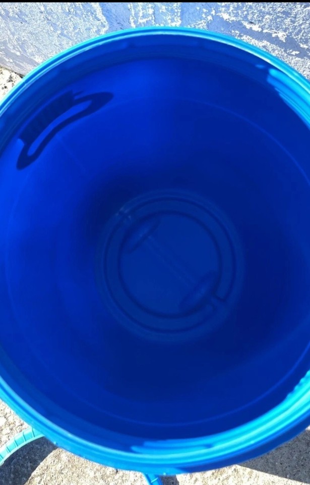 60 Ltr litres Plastic Barrel Open Top Keg Storage Container Feed Bin ...