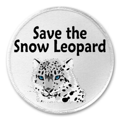 Save The Snow Leopard - 3" Sew / Iron On Patch Endangered Species ...