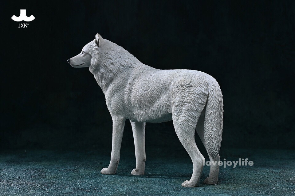 JXK 1/6 Arctic Wolf Model Canis Lupus Arctos Figure Wild Animal ...