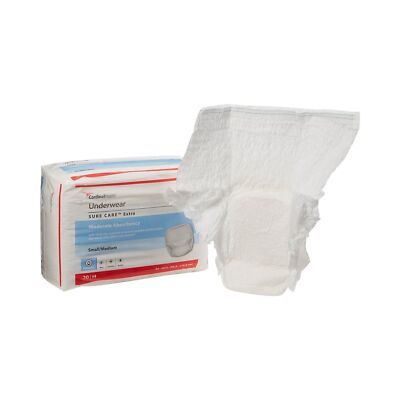 Cardinal Health Underwear Sure Care Extra Small/Medium 34" - 46" PK of ...