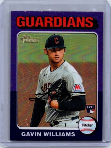 2024 GAVIN WILLIAMS RC TOPPS HERITAGE PURPLE REFRACTOR #489 | eBay