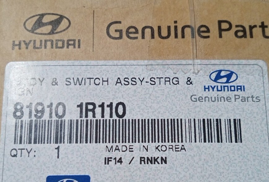 OEM HYUNDAI KIA IGNITION LOCK HOUSING ASSEMBLY NEW OEM 81910-1R110 | eBay