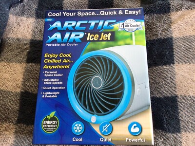 Arctic Air Ice Jet Air Cooler, 3 Speed Portable Cooler with LED ...