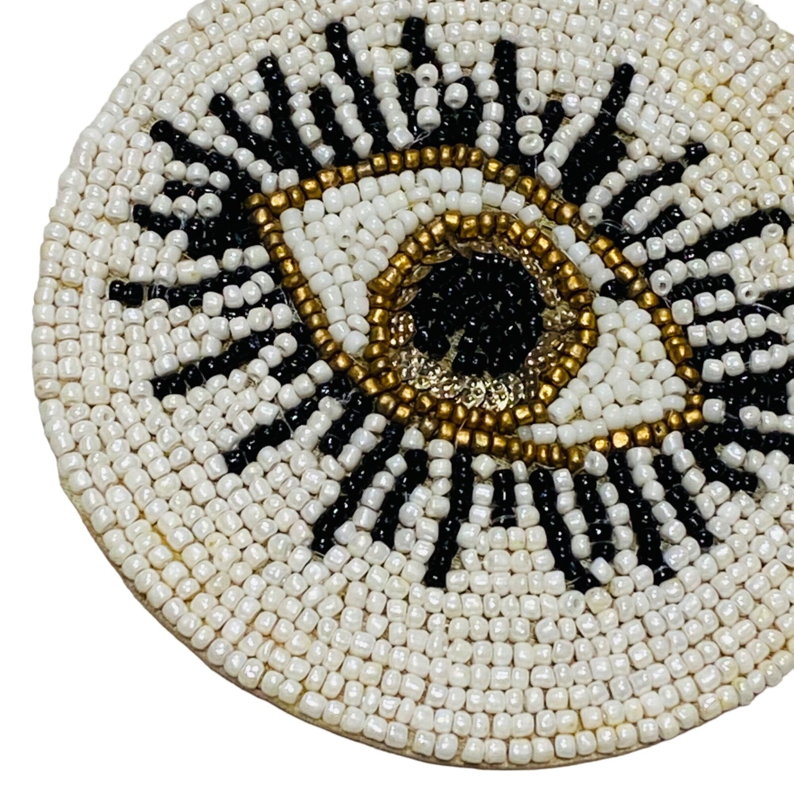 Halloween Mesmerizing Bewitching Evil Eye 4in Beaded Round Coasters Set ...