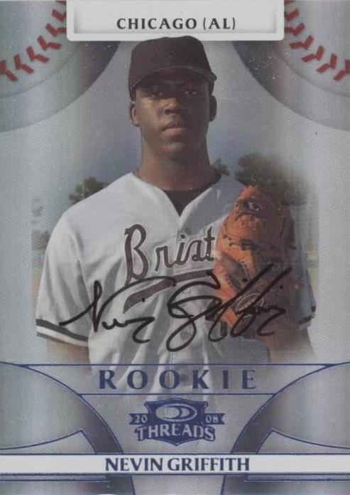 2008 Donruss Threads - Rookie Nevin Griffith #106 Platinum Signatures ...