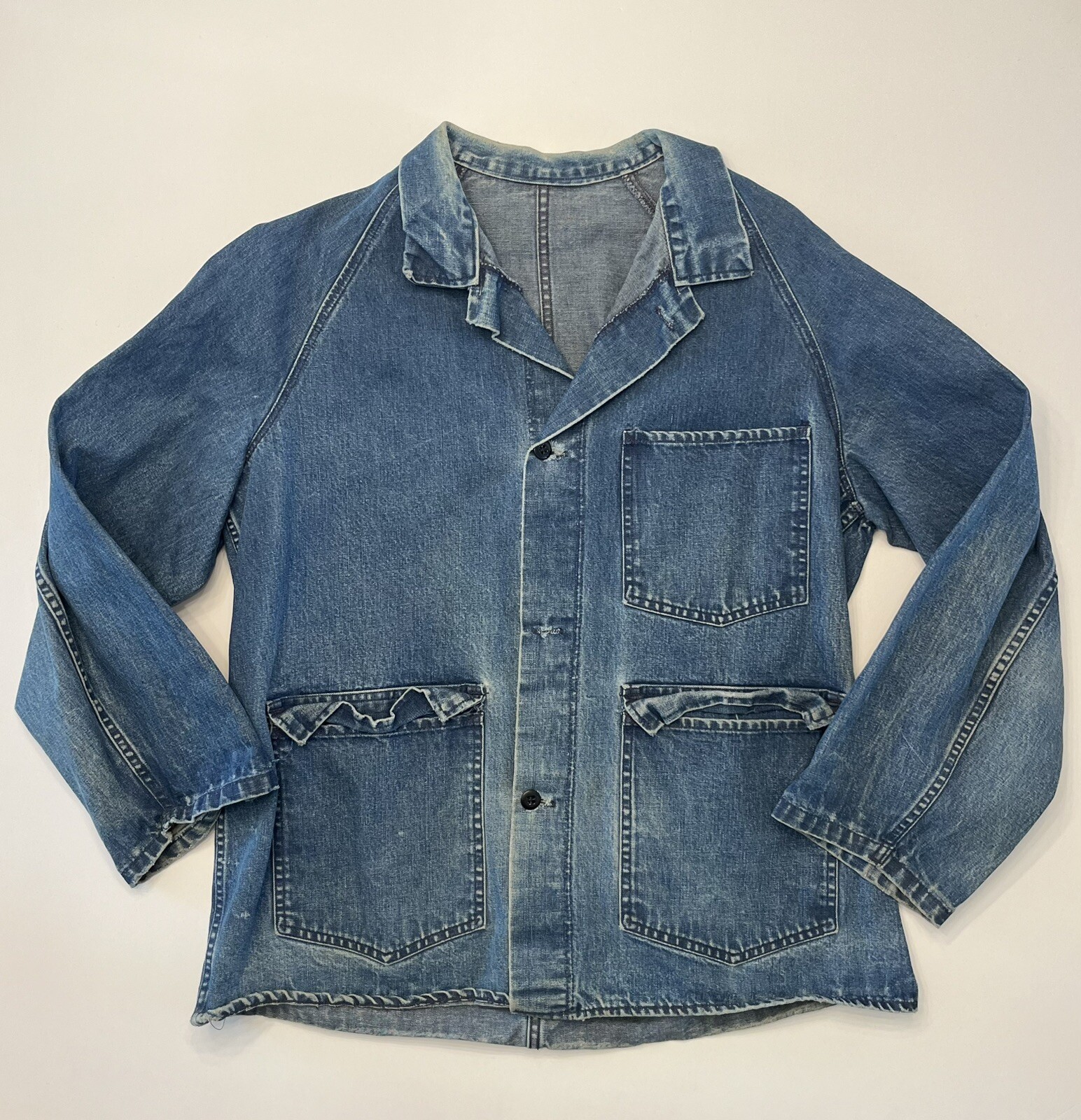 VINTAGE 1950s PRISON DENIM CHORE COAT - Gem
