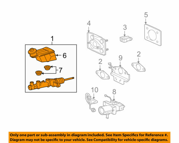 Toyota Genuine 4720130770 Cylinder Sub-assy Brake Master 47201-30770 ...