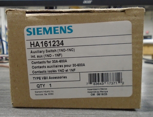 Siemens HA161234, Auxiliary Switch, 1NO-1NC- NEW IN BOX | eBay