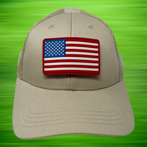 Rapdom Tactical Tan Hat American Flag Morale Patch Adjustable Strapback ...