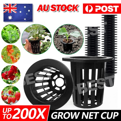 40-200x Heavy Duty Hydroponic Mesh Pot Net Cup Basket Hydroponic Plant ...