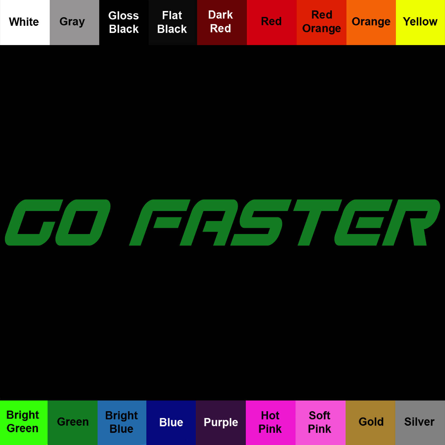 Go Faster Sticker - 2 Pack Go Fast Decal - Select Color Size | eBay
