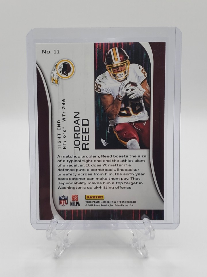 Jordan Reed 2018 Panini Rookies & Stars Gold 3/10 SP Washington | eBay
