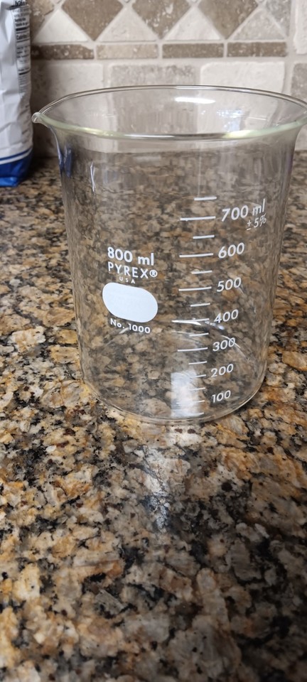 Pyrex No. 1000 Vintage Double Scale 800 ml Glass Single Spout Beaker | eBay