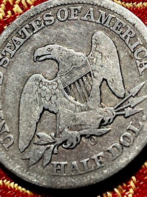 1858 NewOrleans “0” Seated Liberty Half Dollar Arrows Rays Very Fine ...