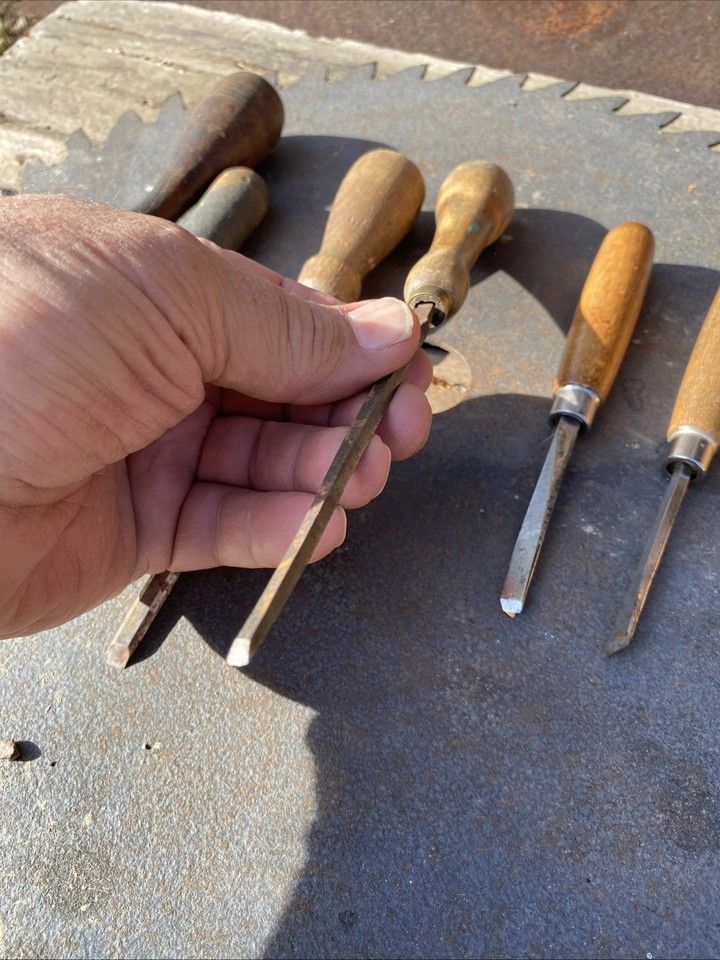 Vintage Wood Carving Tools Or Chisel Tool Lot Of 9 All 1 Price NO ...