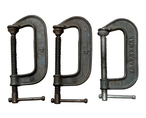Craftsman C-Clamps, 4 Inch Malleable, Made In USA Lot of 3 | eBay