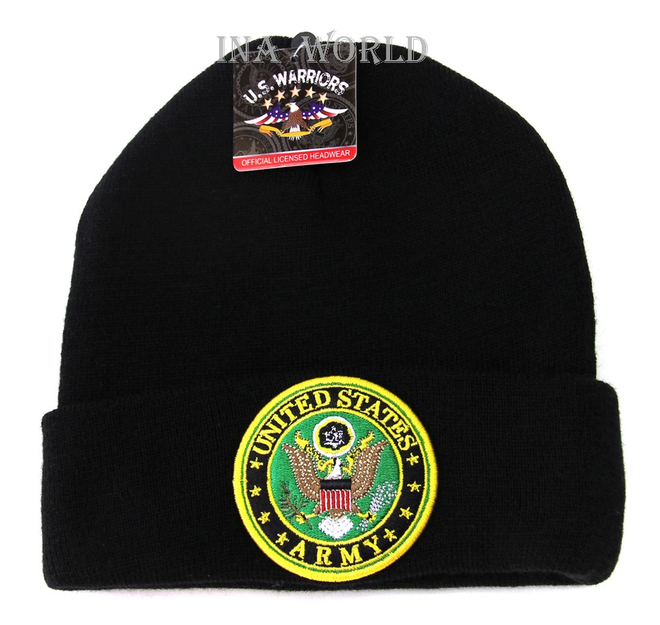 U.S. Military Beanie hat Licensed Cuffed Skull cap - Army,Navy,Air ...