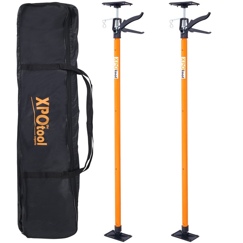 Drywall Support Pole 2-Pack Steel Telescopic 3rd Hand System