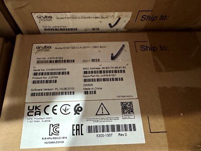 JL679A HPE Aruba 6100 12G Class4 PoE 2G/2SFP+ 139W Switch - Brand New ...