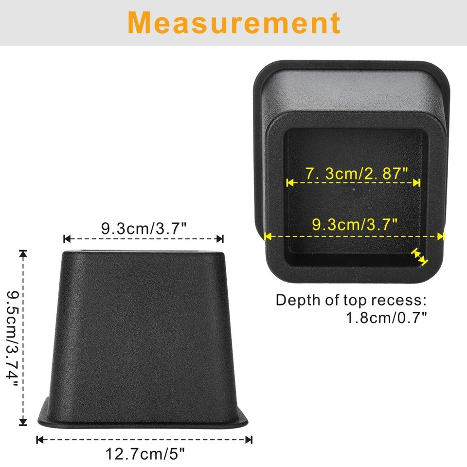 4x Bed Risers Armchair Furniture Table Desk Blocks Elephant Feet Chair ...