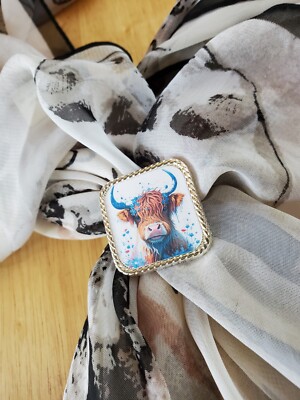 SLIDE Scarf Wild Rag Scarves Slide highland cow gift, bandana slide ...
