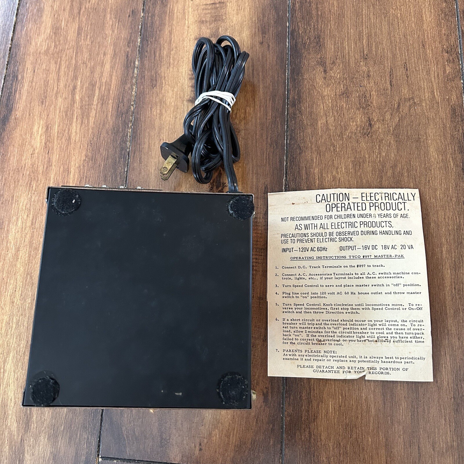 Vintage HO Scale Tyco Hobby Transformer Power Pack Master-Pak #897 for ...