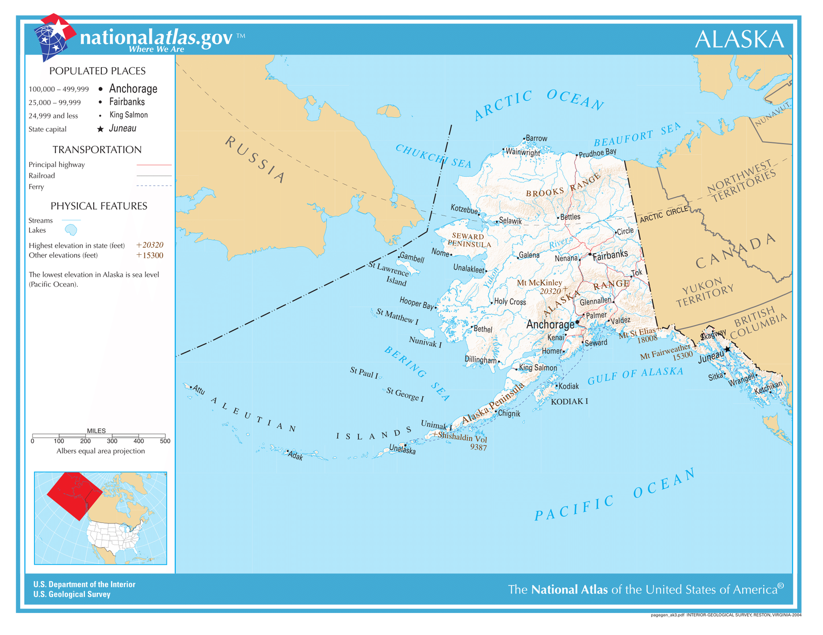Alaska Map For Kids