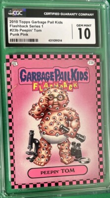 2010 Garbage Pail Kids GPK Flashback Punk Pink 23B Peepin' Tom CSG Gem ...