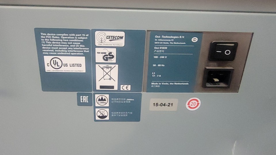 Oce PlotWave 750 Wide Format Plotter Printer Scanner TC4 FEEDER | eBay