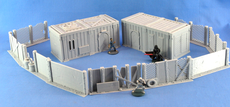 WH40K Legion Shatterpoint Terrain 3D Printed Container House Wall Tower ...