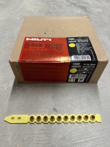 Hilti 50372 Powder Actuated Fastener Cartridge Medium-Light - Yellow ...