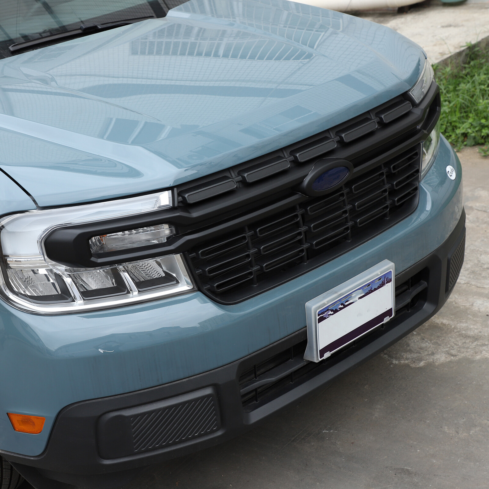 Fits 2022-24 Ford Maverick Exterior Front Grille Matt Black ABS Overlay ...