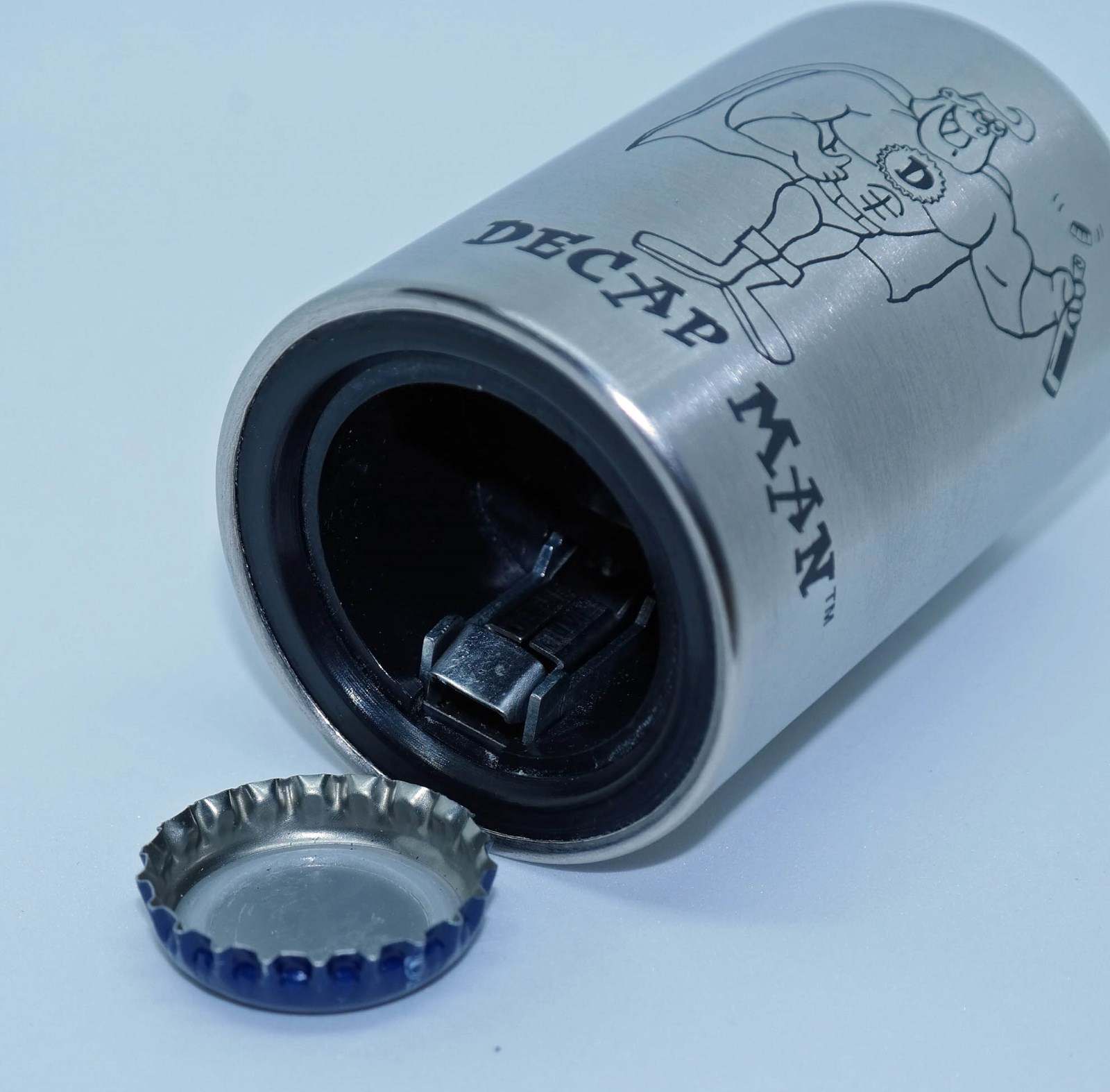 Beer Bottle Opener Push Down "Automatic" Decap Man Stainless Steel ...