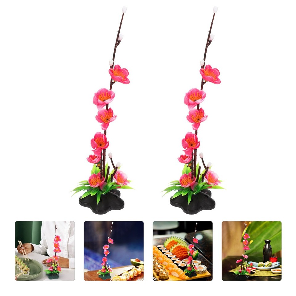2Pcs Sashimi Blossom Adorn Sushi Plate Decor Ice Tray Flower Decor ...
