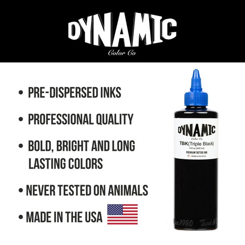 Dynamic Triple Black Tattoo Ink 8oz 240ml Original Authentic ...