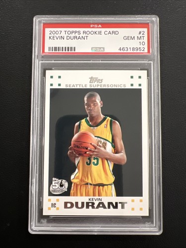 2007 Topps Rookie Card #2 Kevin Durant PSA 10 GEM MT | eBay