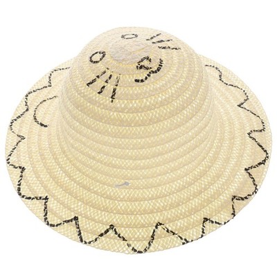 Hand-Painted Straw Hat For Kids Crafting Blank Straw Hat Coloring Woven ...