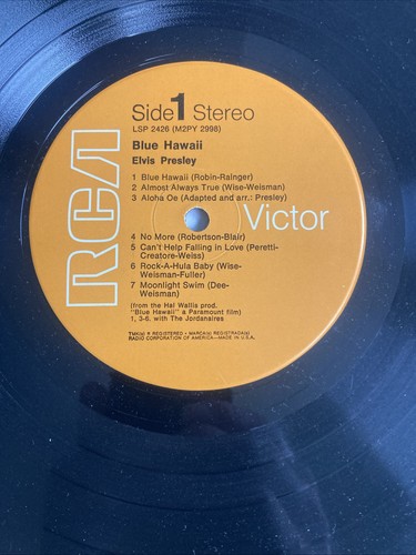Elvis Presley Vintage Blue Hawaii Record Album LSP-2426 | eBay