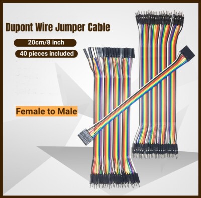 Ribbon Dupont Jumper Wire Cable Female to Male Arduino Breadboard Cable ...