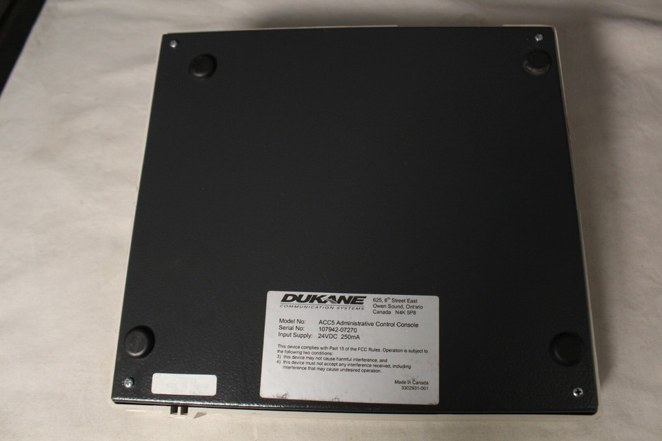 Dukane ACC5 Administrative Control Console Intercom System | eBay