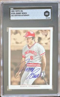 Johnny Bench Autographed 2002 Topps 206 #158 SGC Authenticated | eBay