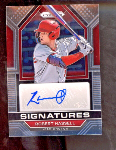 2023 Panini Prizm Robert Hassell RC Prizm Signatures #SIG-RH Nationals ...