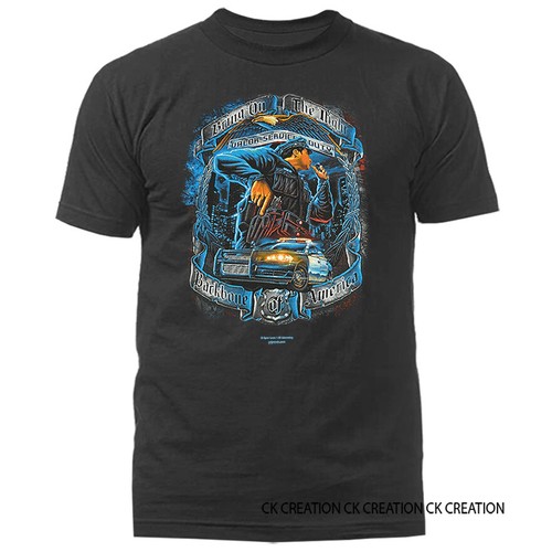 POLICE BACKBONE OF AMERICA American Pride Patriot Patriotic Graphic T ...